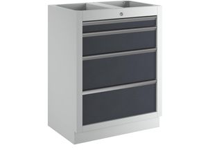 4260563724836 - Schubladen-Unterschrank mit 4 Schubladen HxBxT 910 x 680 x 460 mm kaiserkraft