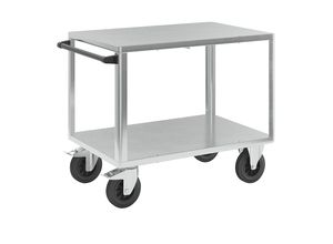 4054666009217 - eurokraft pro Montagewagen Tragfähigkeit 500 kg 2 Ladeflächen mit verzinkten Stahlblech-Auflagen Ladefläche 1050 x 700 mm Gestell verzinkt
