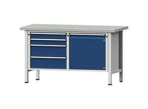 4014641003333 - Werkbank Gestellbauweise Serie V 4 Schubladen Tür 540 mm Stahlblechbelag Volllauszug ANKE