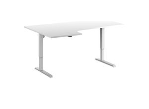 4061753260093 - eurokraft basic Schreibtisch Venla elektrisch höhenverstellbar Ecke BxT 1800 x 1200 mm weiß weiß rechts