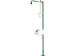 4251138221652 - Körper-Notdusche ClassicLine freistehend mit Augendusche Auffangbecken und Abdeckung grün schwarz kaiserkraft