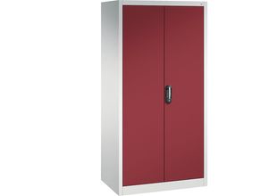 4069361479777 - ACURADO Universalschrank BxT 930 x 600 mm lichtgrau   rubinrot C+P