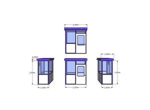 4260275230014 - Mehrzweckhaus Füllungen in Rundeckenoptik für Außenbereich LxB 2220 x 1160 mm kaiserkraft
