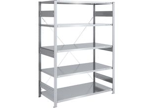4061753028464 - eurokraft pro Schwerlast-Steckregal verzinkt Regalhöhe 2000 mm Grundregal BxT 1300 x 800 mm