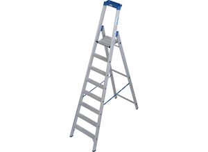 4009199136060 - Alu-Stufenstehleiter mit R13-Rutschhemmung einseitig begehbar 8 Stufen inkl Plattform KRAUSE