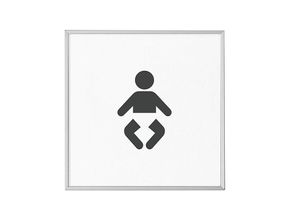 4060081702237 - MADRID Silver Line™ Türschild Piktogramm HxB 120 x 120 mm Wickelraum kaiserkraft