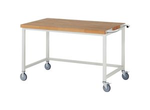 4061753265456 - eurokraft pro Fahrbare Werkbank Serie 8000 Gestellbauweise offenes Rahmengestell BxT 1500 x 900 mm