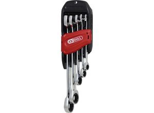 4042146389850 - DUO GEARplus® Ratschenringmaulschlüssel-Satz 15° Gabelstellung 5 Teile KS Tools