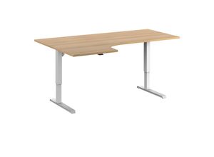 4061753260000 - eurokraft basic Schreibtisch Venla elektrisch höhenverstellbar Ecke BxT 1800 x 1200 mm Buche weiß links