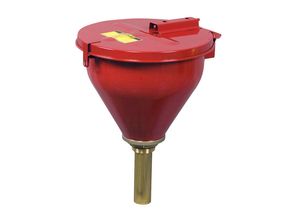 0697841001220 - Sicherheits-Fasstrichter Höhe x Ø 254 x 273 mm Stahlblech verzinkt und rot pulverbeschichtet Justrite