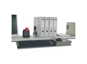 4251924702112 - Tastatur- Mausablage HxBxT 20 x 760 x 210 mm silbergrau kaiserkraft