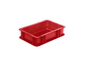 4031022020055 - Euro-Format-Stapelbehälter Wände und Boden geschlossen LxBxH 300 x 200 x 75 mm rot VE 5 Stk kaiserkraft