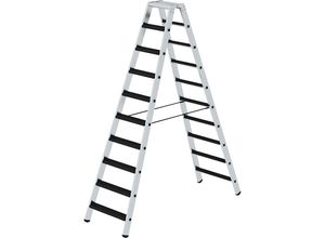 4061753015037 - eurokraft pro Stufen-Stehleiter beidseitig Ausführung gepolstert 2 x 10 Stufen