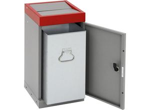 4031068149314 - Wertstoffsammler mit Flügeltür einzeln Volumen 30 l Deckelfarbe Rot kaiserkraft