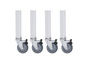 4040376823816 - Fahrsatz VE 4 Stk für Untergestell 30 x 30 mm 4 Lenkrollen mit Feststeller RAU