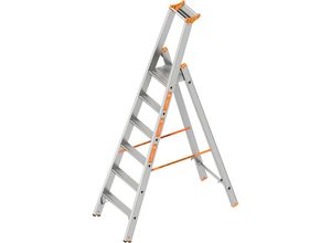 4035209337868 - Stufen-Stehleiter einseitig begehbar 6 Stufen inkl Plattform Layher