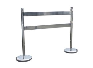 3321360006615 - Absperrpfostenset mit Planken 2 Pfosten 2 Planken Edelstahl   verchromt VISO