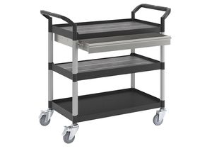 4260285070891 - Allzweckwagen mit Schubladen LxBxH 850 x 480 x 1000 mm 1 Schublade 3 Etagen Tragfähigkeit 250 kg kaiserkraft