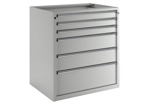 4014641404055 - Schubladenschrank ohne Platte Breite 910 mm Schubladentraglast 200 kg 6 Schubladen Front lichtgrau ANKE