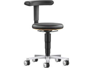 4016849952673 - Labor-Sitzmobil mit Flexstütze mit Rollen höhenverstellbar Farbring orange bimos