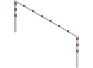 4250384707132 - Wegesperre zusammenschraubbar mit Oberholm weiß mit roten Reflexstreifen Breite 3000 mm Schake