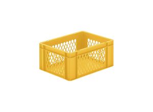 4031022090157 - Euro-Format-Stapelbehälter Wände durchbrochen Boden geschlossen LxBxH 400 x 300 x 175 mm gelb VE 5 Stk kaiserkraft