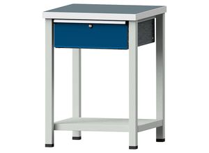 4014641149185 - Kompaktwerkbank BxT 605 x 650 mm 1 Schublade stationär Universalplatte ANKE
