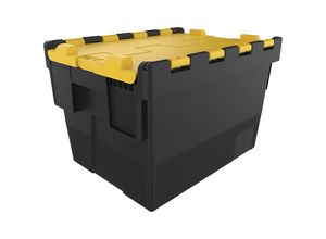 5051143000650 - Mehrweg-Stapelbehälter LxBxH 400 x 300 x 264 mm schwarz gelb kaiserkraft