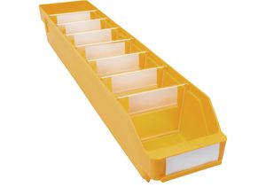 4250621501646 - Regalkasten aus hochschlagfestem Polypropylen gelb LxBxH 600 x 118 x 95 mm VE 30 Stk STEMO