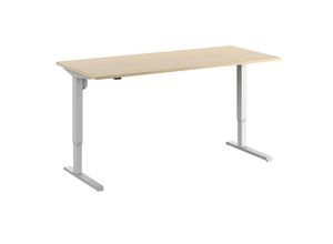 4061753259936 - eurokraft basic Schreibtisch Venla elektrisch höhenverstellbar gerade BxT 1800 x 800 mm Birke weiß