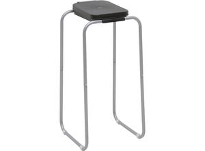 4260563722733 - eurokraft basic Müllsackhalter aus Stahl mit Kunststoffdeckel für Volumen bis 120 l Standgestell Deckel schwarz