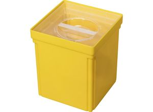 4005187563412 - Einsatzbox Gr 3 mit Deckel Außen-LxBxH 108 x 108 x 130 mm VE 20 Stk gelb kaiserkraft