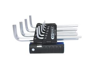 4042146355183 - 3-in-1-Winkelstiftschlüssel-Satz lang Innensechskant Zollmaße 10 Teile KS Tools