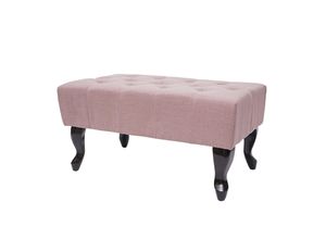 4057651518336 - Ottomane Chesterfield Oxford Sitzhocker Fußablage Hocker wasserabweisend Stoff Textil 39x77x47cm ~ vintage rosa