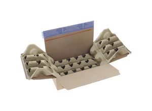 4251924776489 - Versandverpackung aus Faserguss mit Faltboden Innenmaße 200 x 142 x 63 mm VE 100 Stk ab 6 VE kaiserkraft