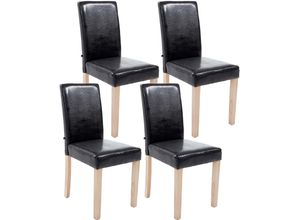 4251152669959 - 4er Set Esszimmerstuhl Ina Mit Kunstlederbezug I Polsterstuhl Mit Holzgestell I Küchenstuhl Mit Bodenschonern