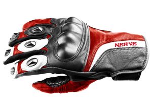 4047282032295 - Motorradhandschuhe NERVE KQ11 Gr L rot (rot schwarz) Handschuhe L mit Weitenverstellung