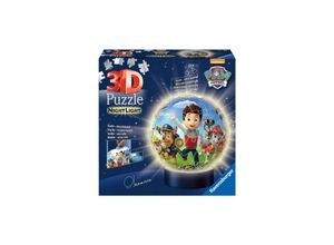 4005556118427 - Ravensburger 3D Puzzle 11842 - Nachtlicht Puzzle-Ball Paw Patrol - ab 6 Jahren LED Nachttischlampe mit Klatsch-Schalter - 72 Teile