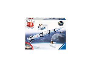 4005556115457 - Ravensburger 3D Puzzle 11545 - Apollo Saturn V Rakete - zum Zusammenbauen und Erkunden - Für alle Weltraum Fans ab 8 Jahren