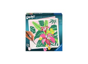 4005556237289 - Malen nach Zahlen RAVENSBURGER Tropical Plants bunt Malvorlagen KinderB20cm H20cm Made in Europe B20cm H20cm