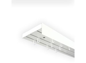 5949127047541 - Gardinenschiene Vorhangschiene SH mit Blende SN DECO GROUP 3-läufig Fixmaß mit Bohren verschraubt Kunststoff weiß