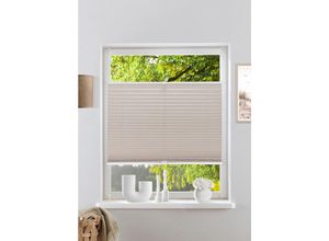 4068222141327 - Plissee MY HOME WILLA NEUHEIT in Leinenoptik Gr 8 beige (leinenoptik) B100cm H130cm Obermaterial 100% Polyester Plissees in Leinenoptik Topseller