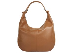 4260543058210 - Shopper CLUTY Damen Gr B H T 35cm x 33cm x 7cm onesize braun (cognac) Leder leicht glänzend unifarben Taschen echt Leder Made in Italy