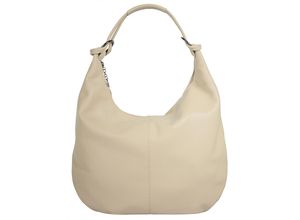 4260543058203 - Shopper CLUTY Damen Gr B H T 35cm x 33cm x 7cm onesize beige Leder leicht glänzend unifarben Taschen echt Leder Made in Italy