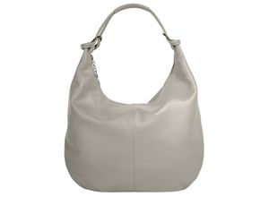 4260543058241 - Shopper CLUTY Damen Gr B H T 35cm x 33cm x 7cm onesize grau Leder leicht glänzend unifarben Taschen echt Leder Made in Italy