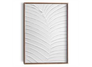 8714597688283 - Wandbild REINDERS Blattadern weiß (farbe bild(er) weiß) B30cm H40cm T3cm Bilder Wohnzimmer - Weiß - MDF - Blumen und Pflanzen - 30x40 cm