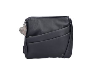 4061811897421 - Umhängetasche RIEKER Damen Gr B H T 24cm x 27cm x 6cm schwarz Lederimitat unifarben Taschen Schultertasche Damen Handtasche mit zwei Hauptfächern
