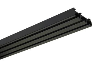 4003018382423 - Gardinenschiene Flächenvorhangschiene 3-läufig Gr 1 schwarz (schwarz matt) B55cm L160cm Aluminium Gardinenstangen 3-läufig 4003018382423 - Gardinenschiene Flächenvorhangschiene 3-läufig Gr 1 schwarz (schwarz matt) B55cm L160cm Aluminium Gardinenstangen 3-läufig