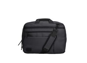 4066707999357 - Businesstasche RIEKER Damen Gr B H T 40cm x 30cm x 12cm schwarz (grau schwarz) Textil unifarben mit Farbeinsatz Taschen Arbeitstasche Herren Umhängetasche auch als Rucksack tragbar