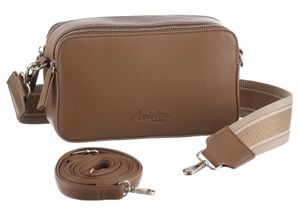 8721003113208 - Umhängetasche ANISTON ACCESSOIRES Vera Damen Gr B H T 22cm x 13cm x 7cm beige (taupe) Polyurethan (PU) unifarben Taschen Handtasche Citybag Tragetasche Boxbag